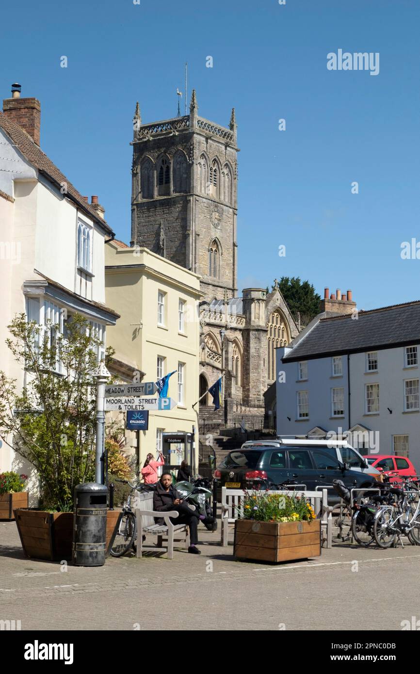 Around the Somerset village of Axbridge. Village square Stock Photo - Alamy