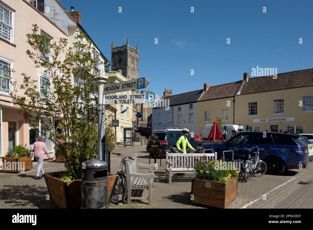 Around the Somerset village of Axbridge. Village square Stock Photo - Alamy