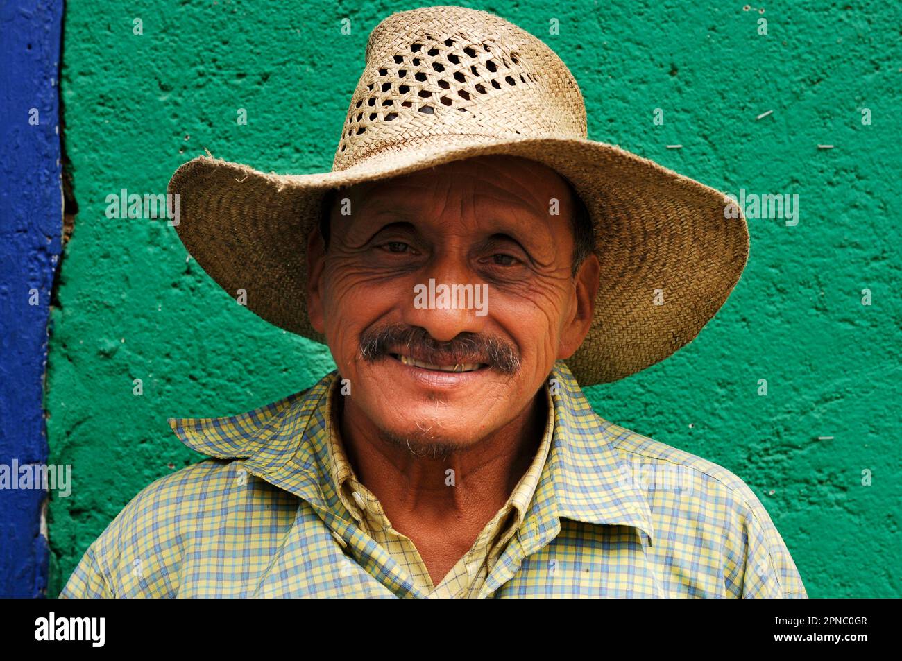 Portrait of farmer in the town of Ataco. El Salvador, Central America ...