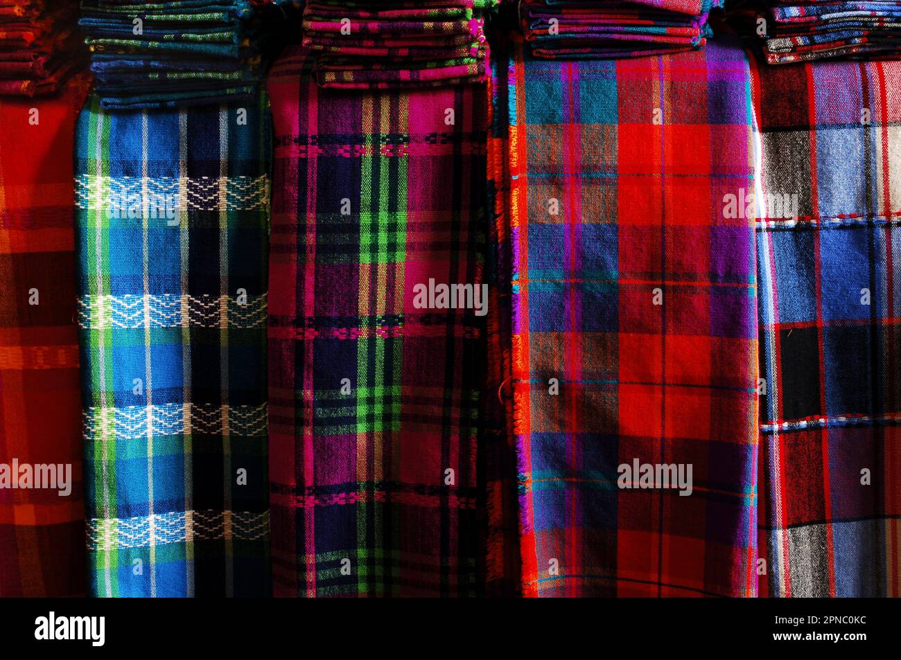 Artisan fabric factory in the town of Ataco. El Salvador, Central ...