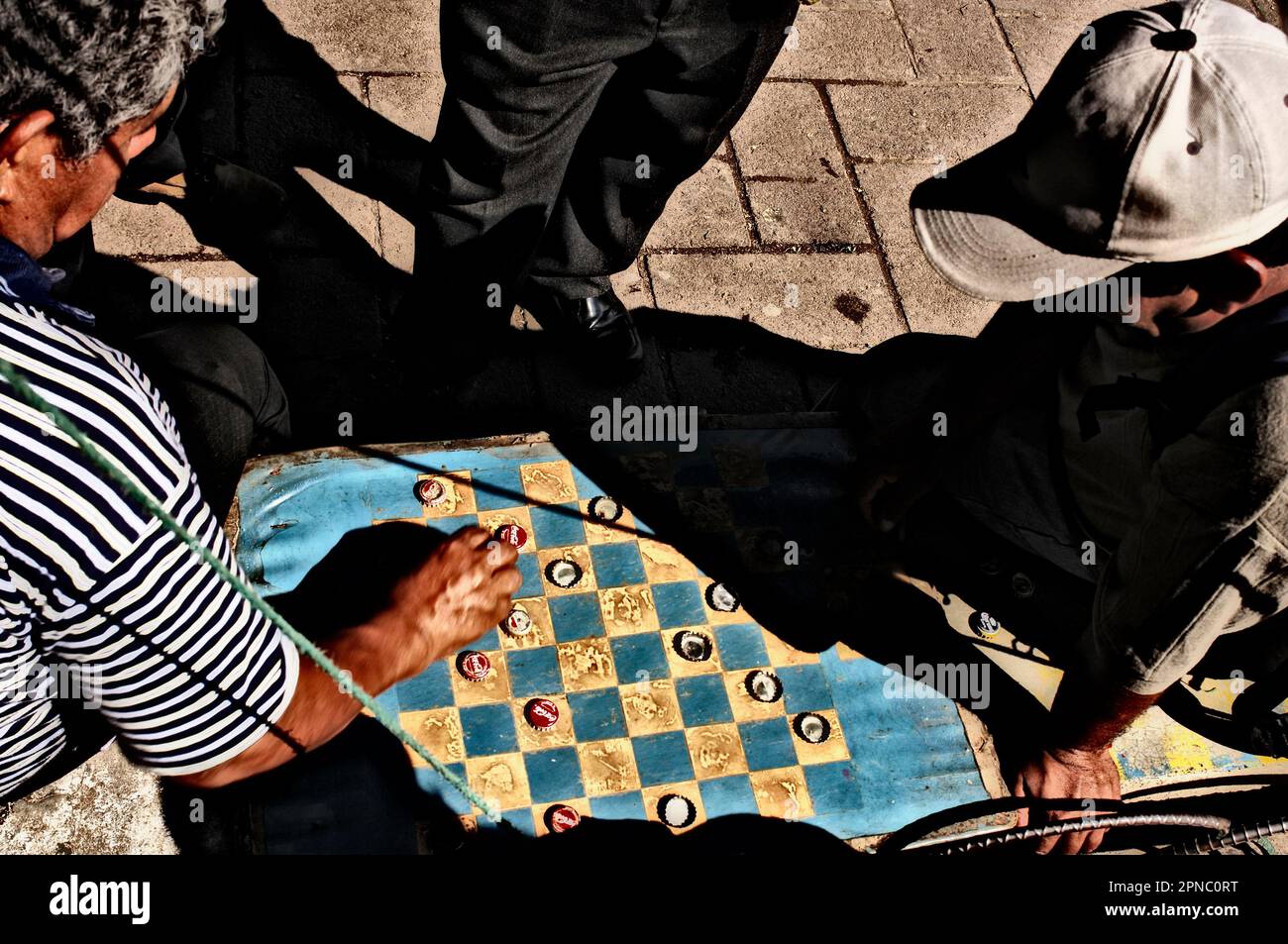 Checkers players in San Vicente. El Salvador, Central America Stock ...