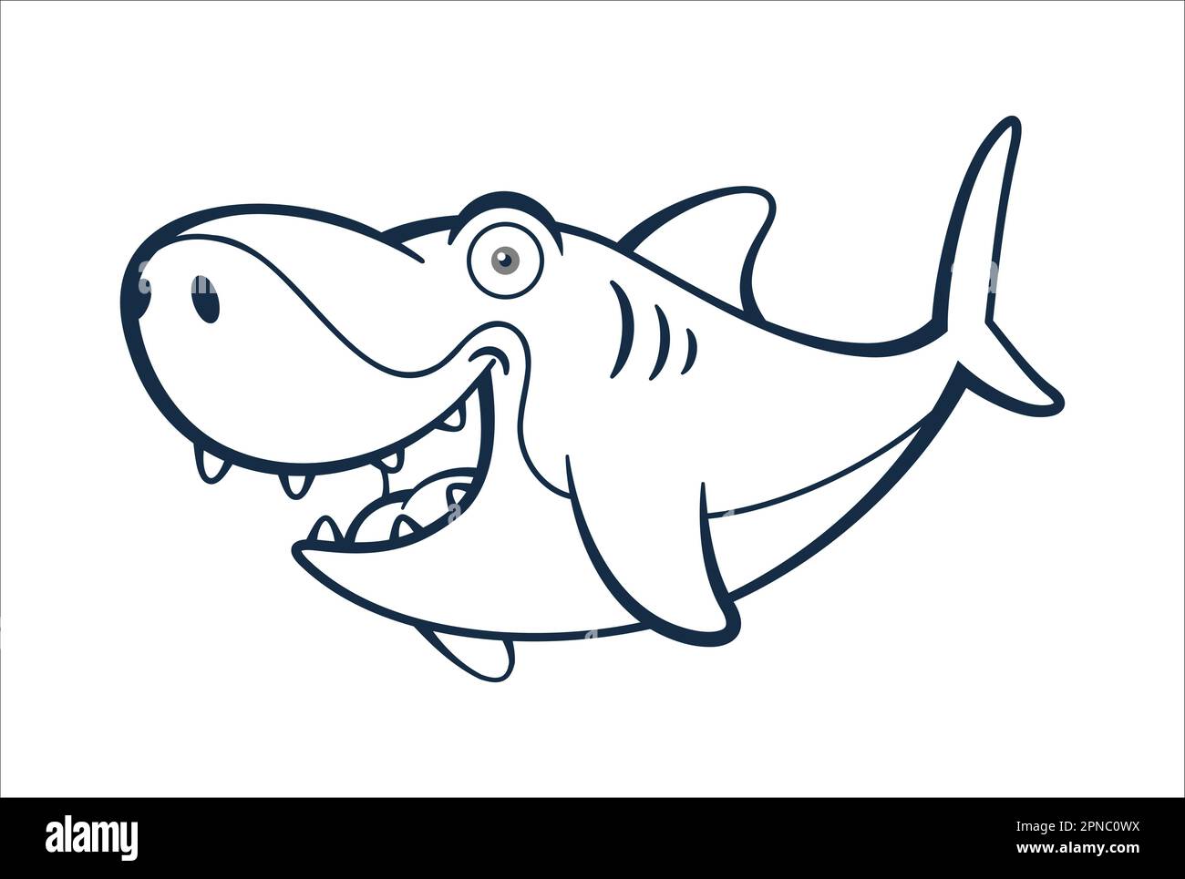 Blue Shark Teeth Stock Vector Images Alamy