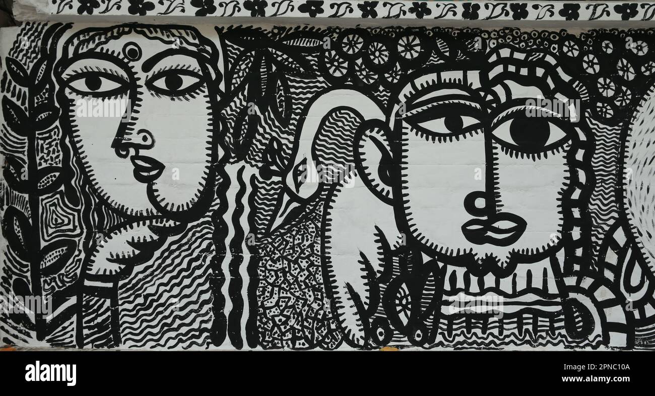 Wail art work on the eve of Pahela Boishakh (The Bangla New Year) by ...