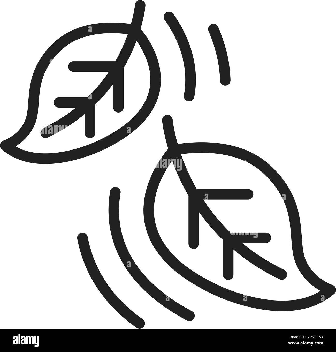 Leaf Fluttering in Wind icon vector image. Suitable for mobile apps ...