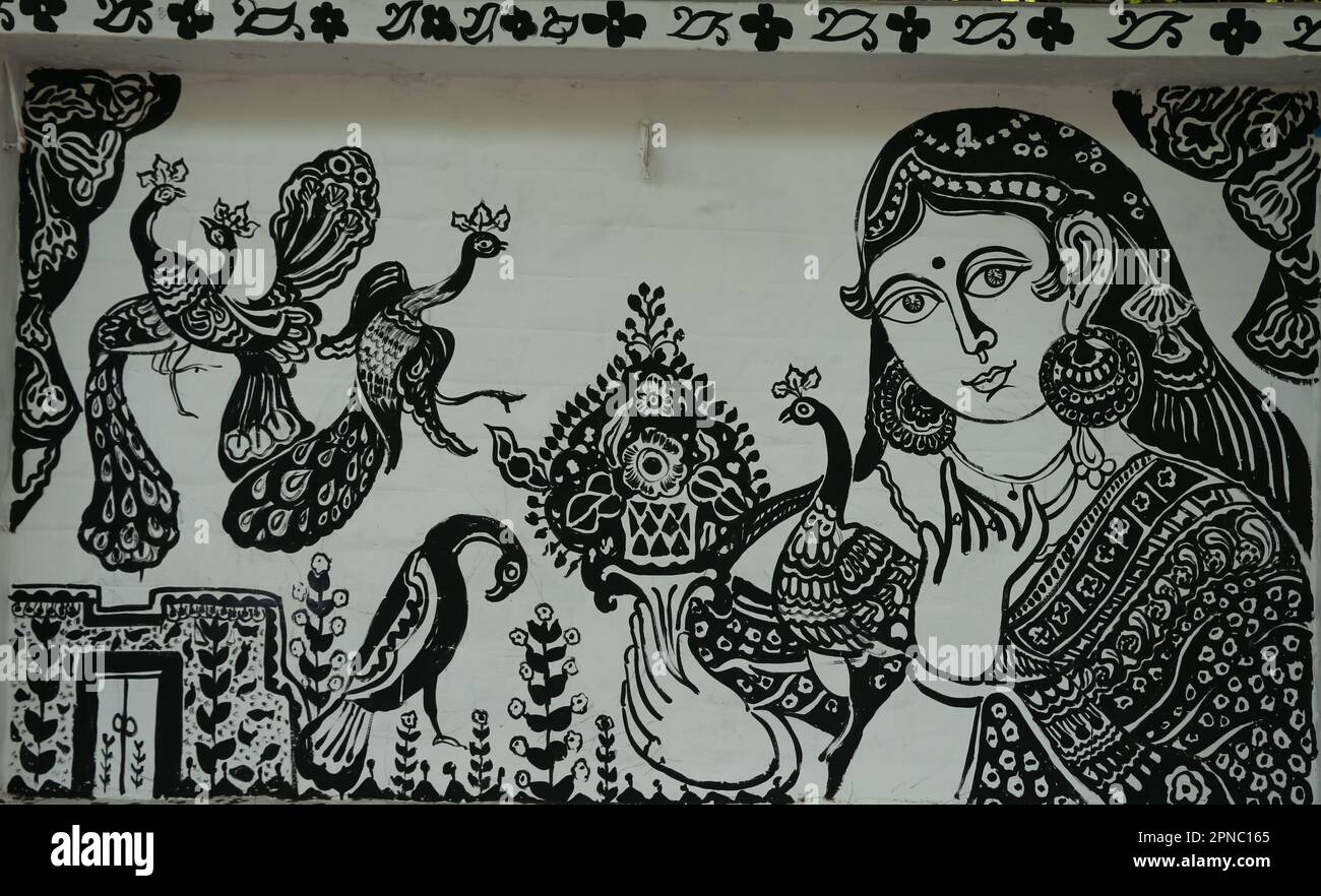 Wail art work on the eve of Pahela Boishakh (The Bangla New Year) by ...