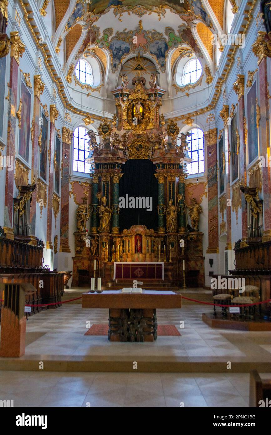 Inside the church St. Martin, Biberach an der Riss in Southern Germany ...