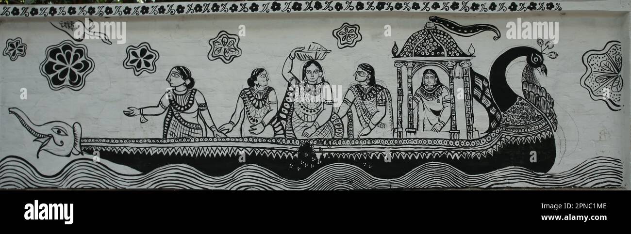 Wail art work on the eve of Pahela Boishakh (The Bangla New Year) by ...