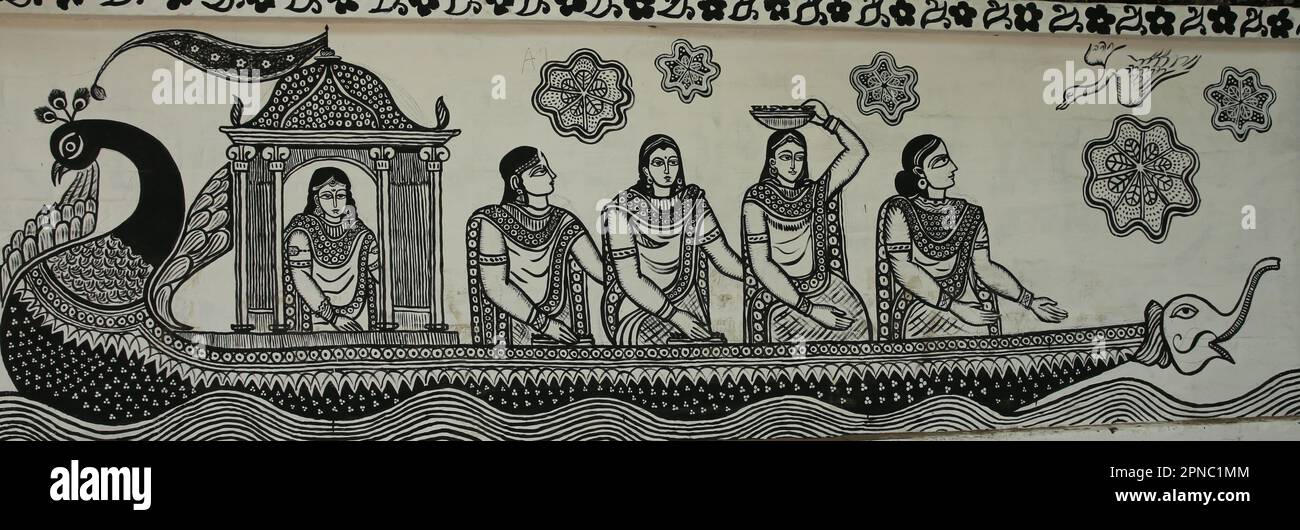 Wail art work on the eve of Pahela Boishakh (The Bangla New Year) by ...