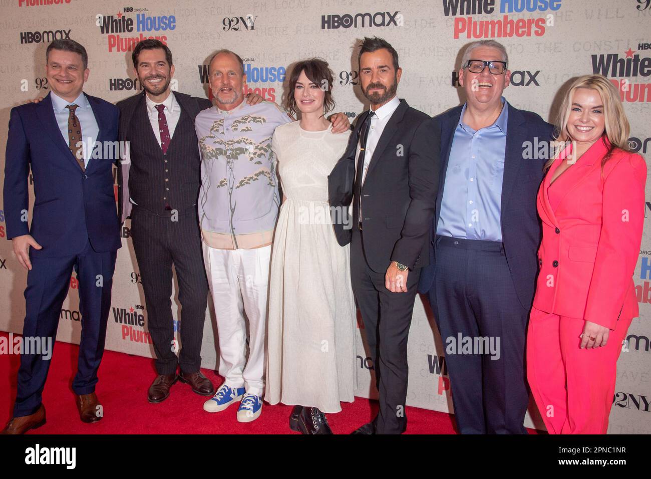 NEW YORK, NEW YORK - APRIL 17: Alex Gregory, Peter Huyck, Woody ...
