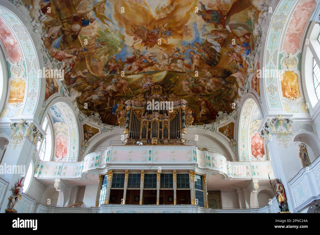 Wolfegg, GERMANY, inside of catholic St. Katharina church of Wolfegg ...