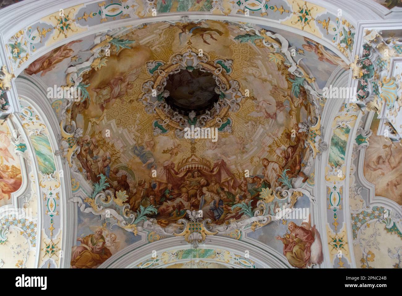 Wolfegg, GERMANY, inside of catholic St. Katharina church of Wolfegg ...