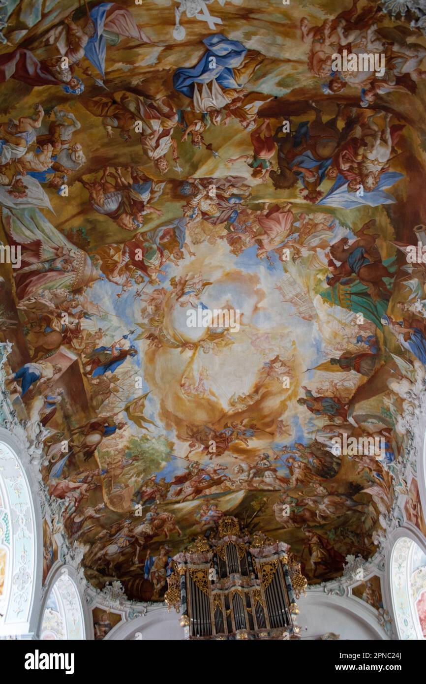 Wolfegg, GERMANY, inside of catholic St. Katharina church of Wolfegg ...