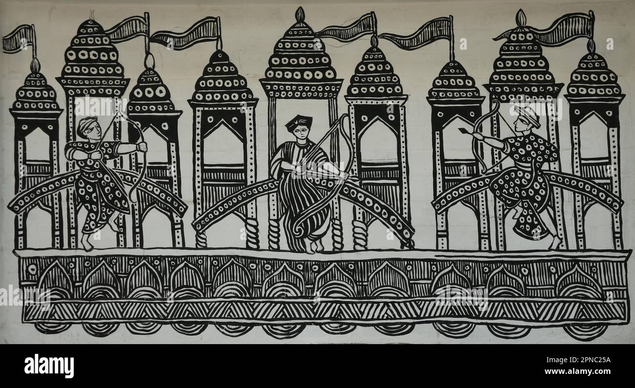 Wail art work on the eve of Pahela Boishakh (The Bangla New Year) by ...