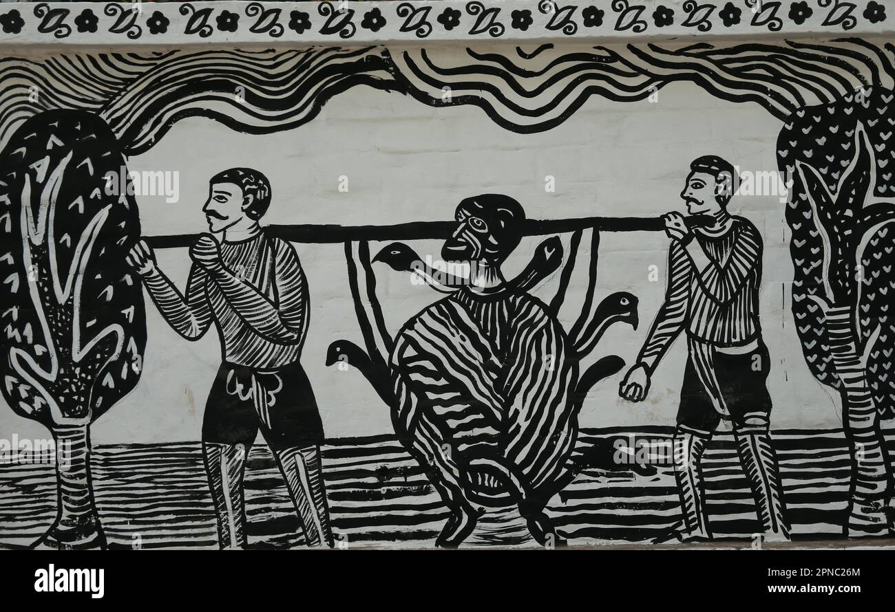 Wail art work on the eve of Pahela Boishakh (The Bangla New Year) by ...