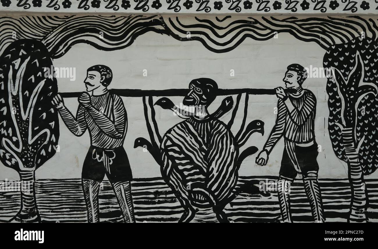 Wail art work on the eve of Pahela Boishakh (The Bangla New Year) by ...