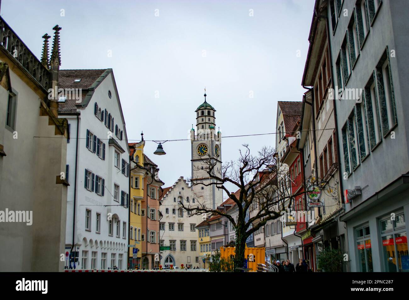Germany- Baden-Wurttemberg- Ravensburg- street view with houses Stock Photo - Alamy