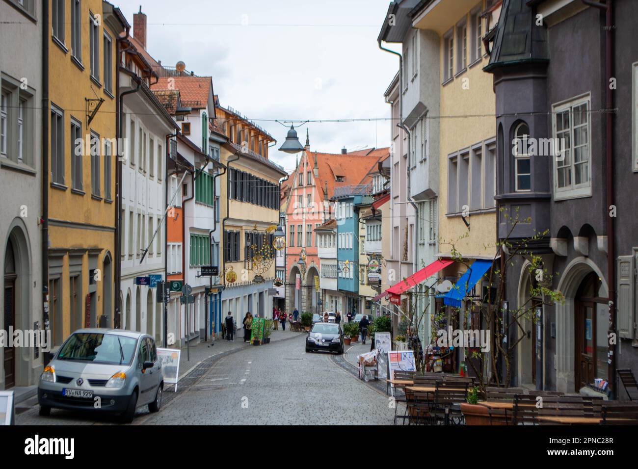 Germany- Baden-Wurttemberg- Ravensburg- street view with houses Stock Photo - Alamy