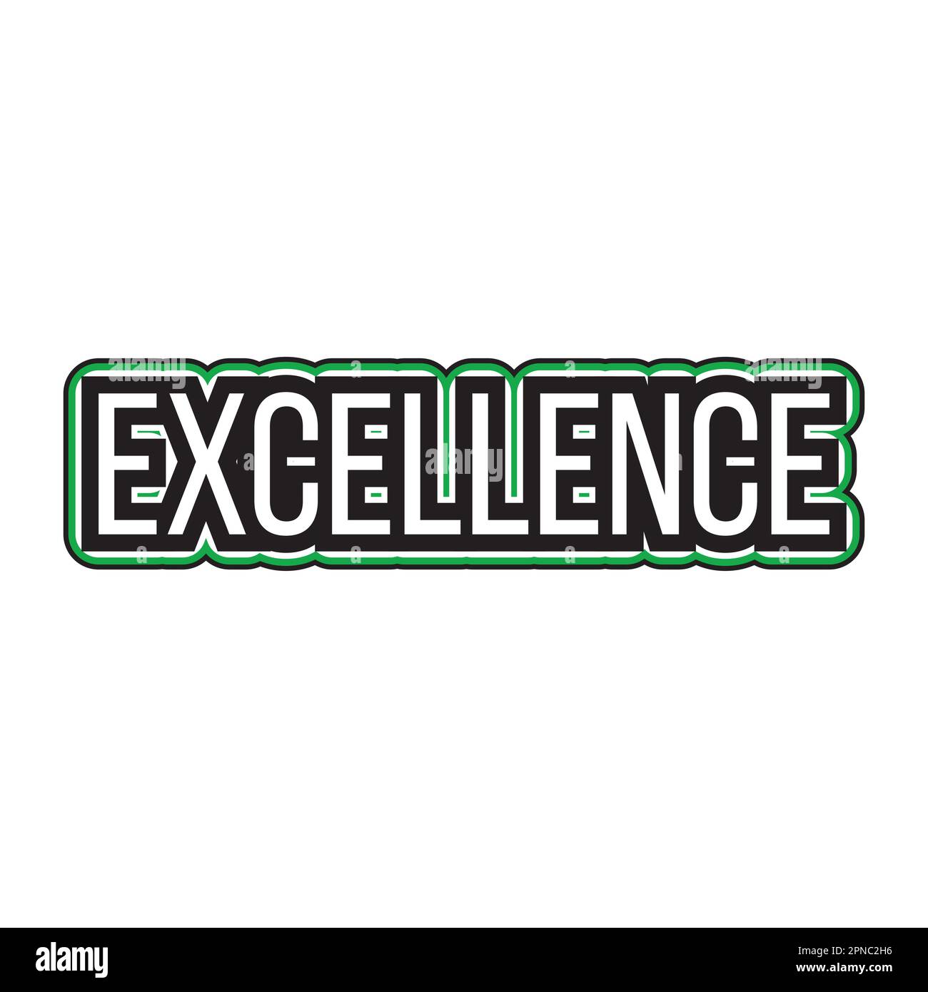 Excellence motivational and inspirational lettering colorful style text ...
