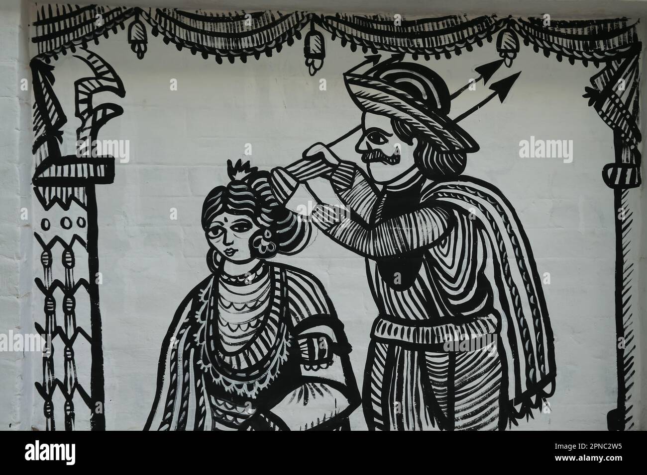 Wail art work on the eve of Pahela Boishakh (The Bangla New Year) by ...