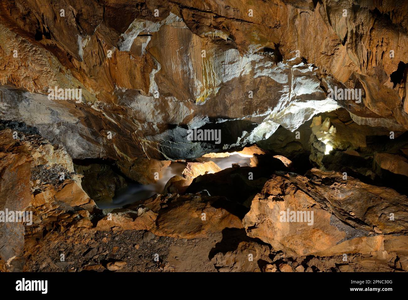 River and underground lake in the Bossea cave, was the first Italian ...