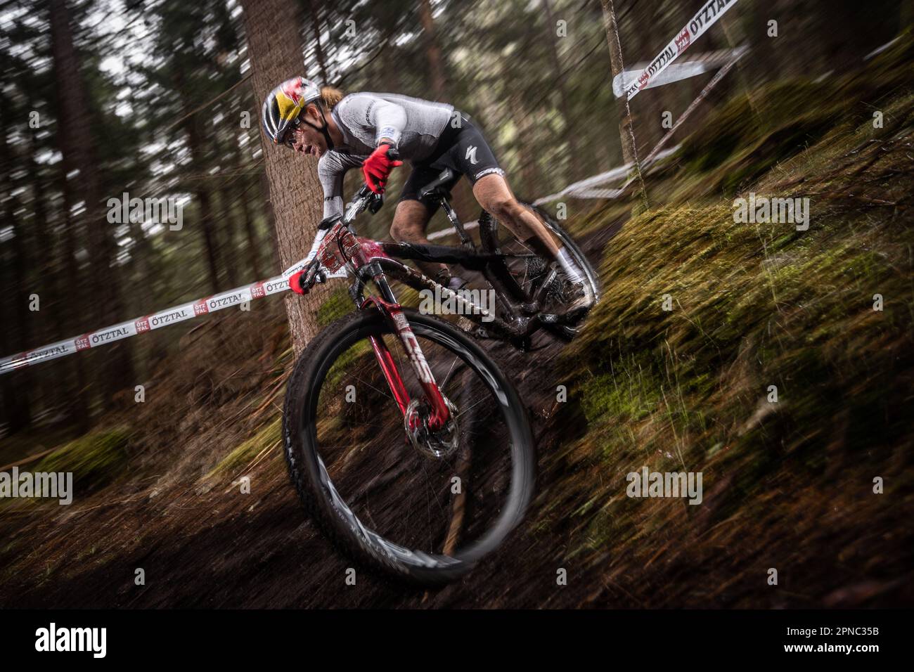 Austrian biker Laura Stigger during the UCI HC mountain bike race in ...