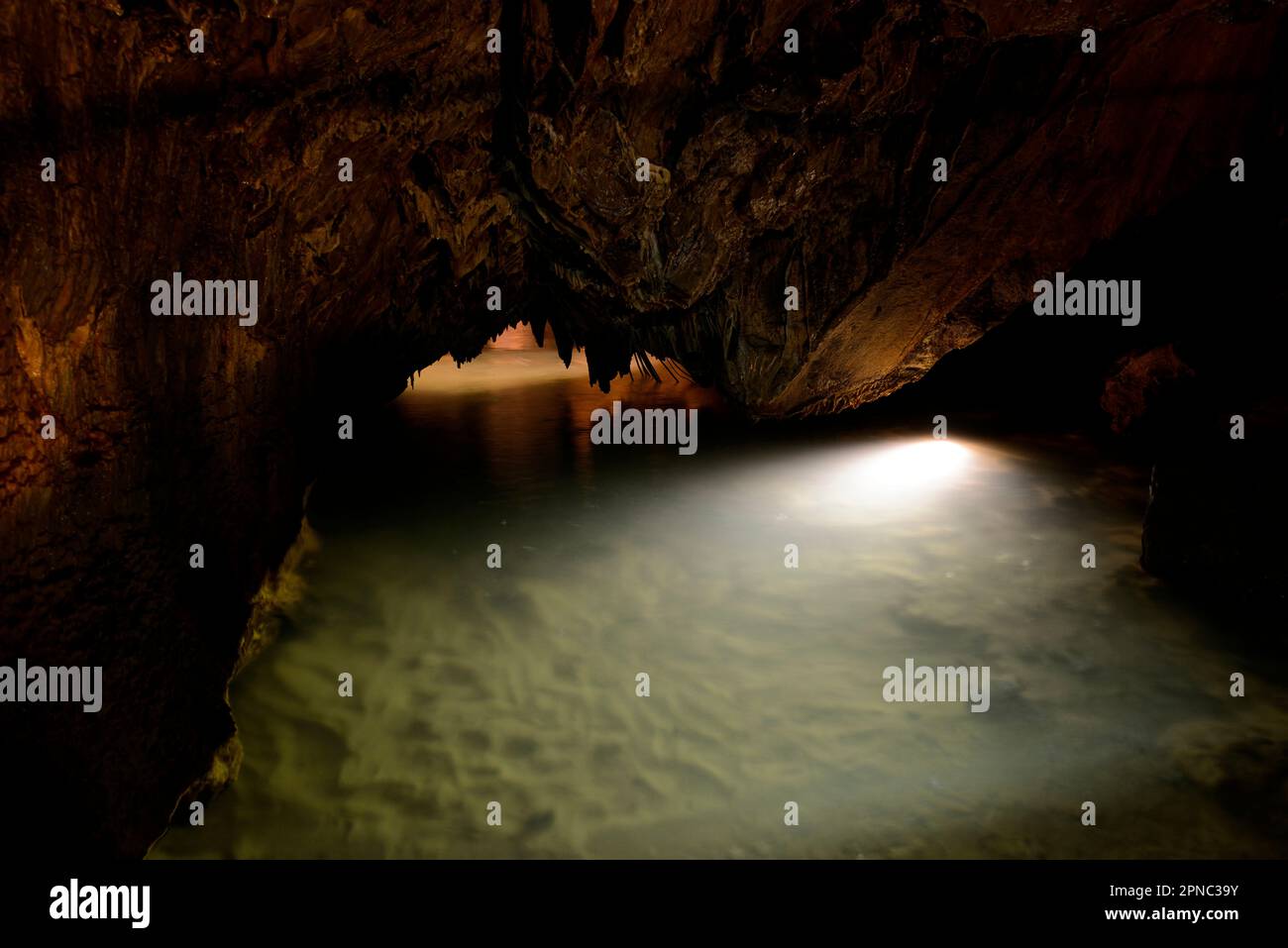 River and underground lake in the Bossea cave, was the first Italian ...
