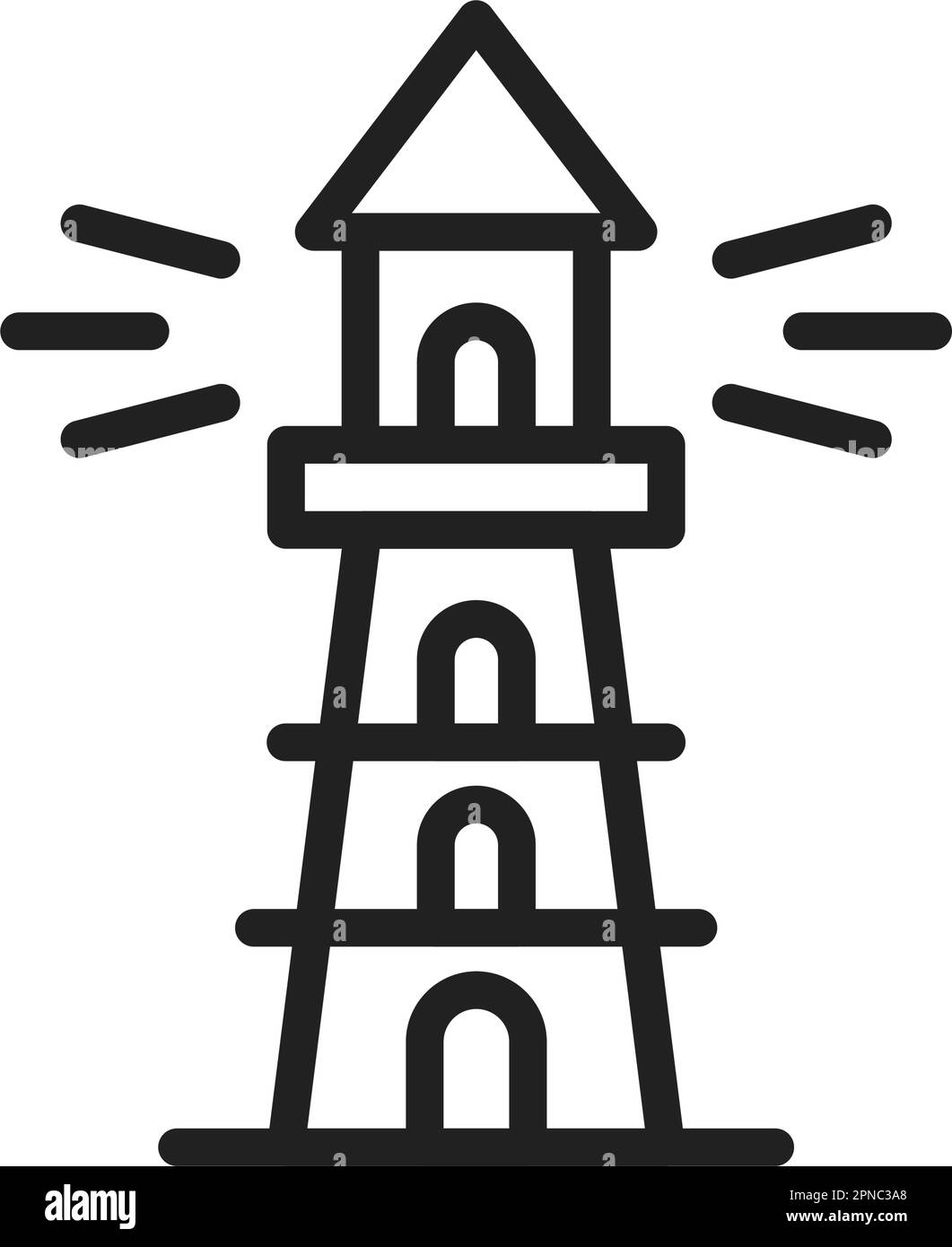 Lighthouse icon vector image. Suitable for mobile apps, web apps and print media Stock Vector ...