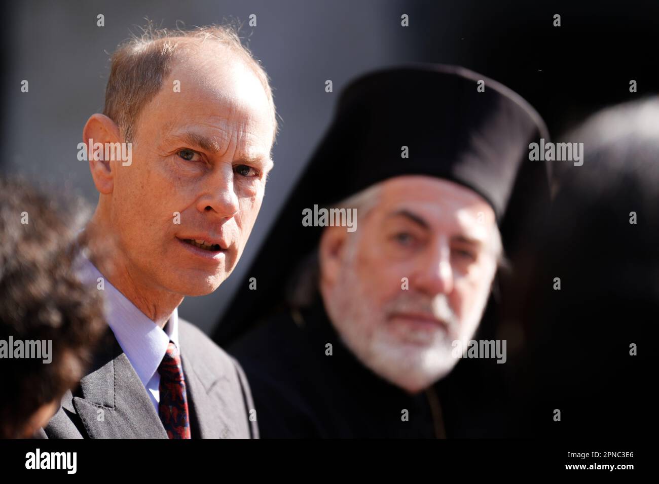 The Duke of Edinburgh talks to guests as he attends a Coronation Big ...