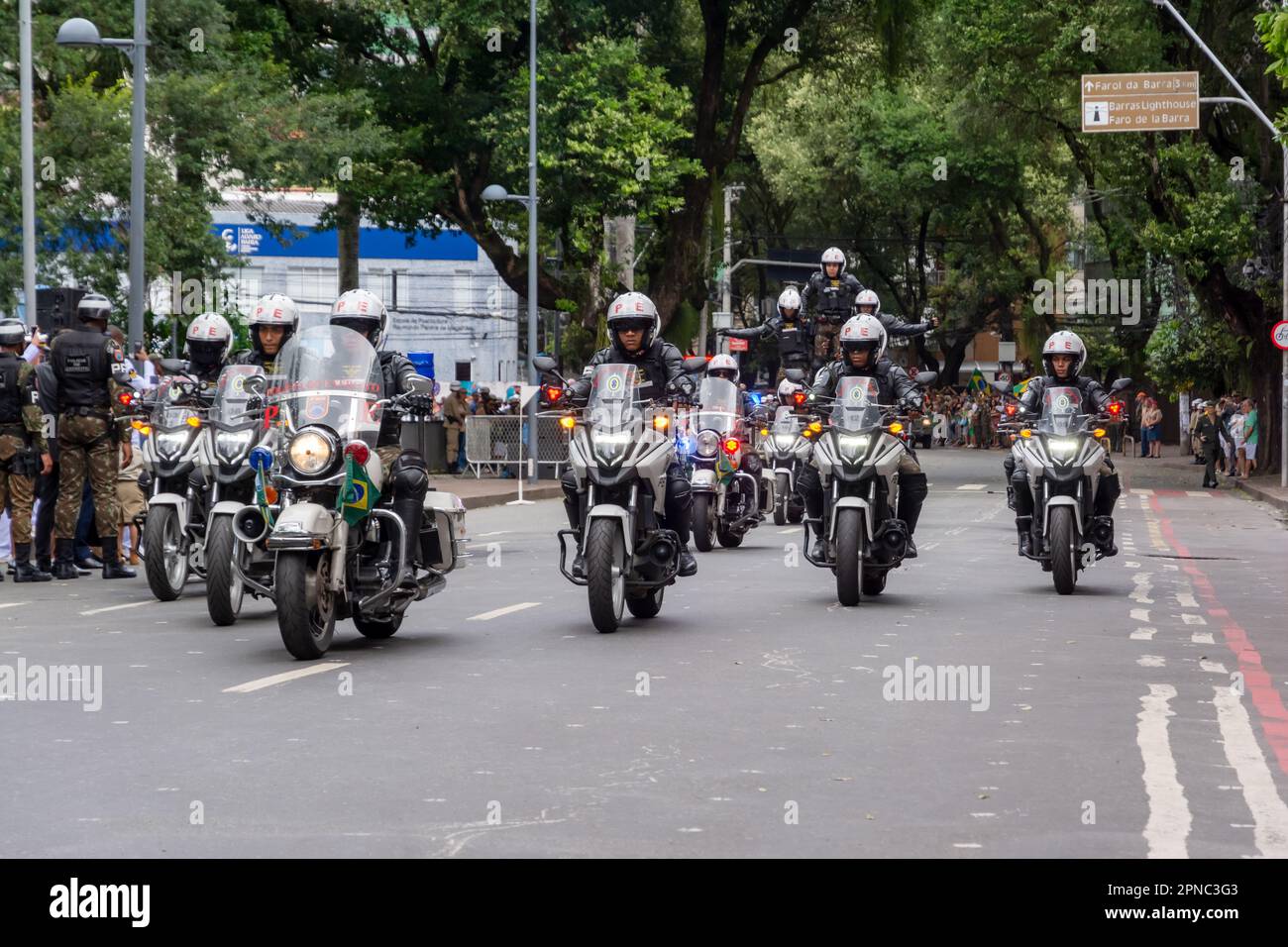 Salvador, Bahia, Brazil - September 07, 2022: Bahia Military Polices ...