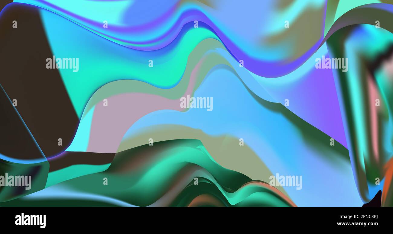 Vector blue neon hologram dreamy background.Minimalist design ...