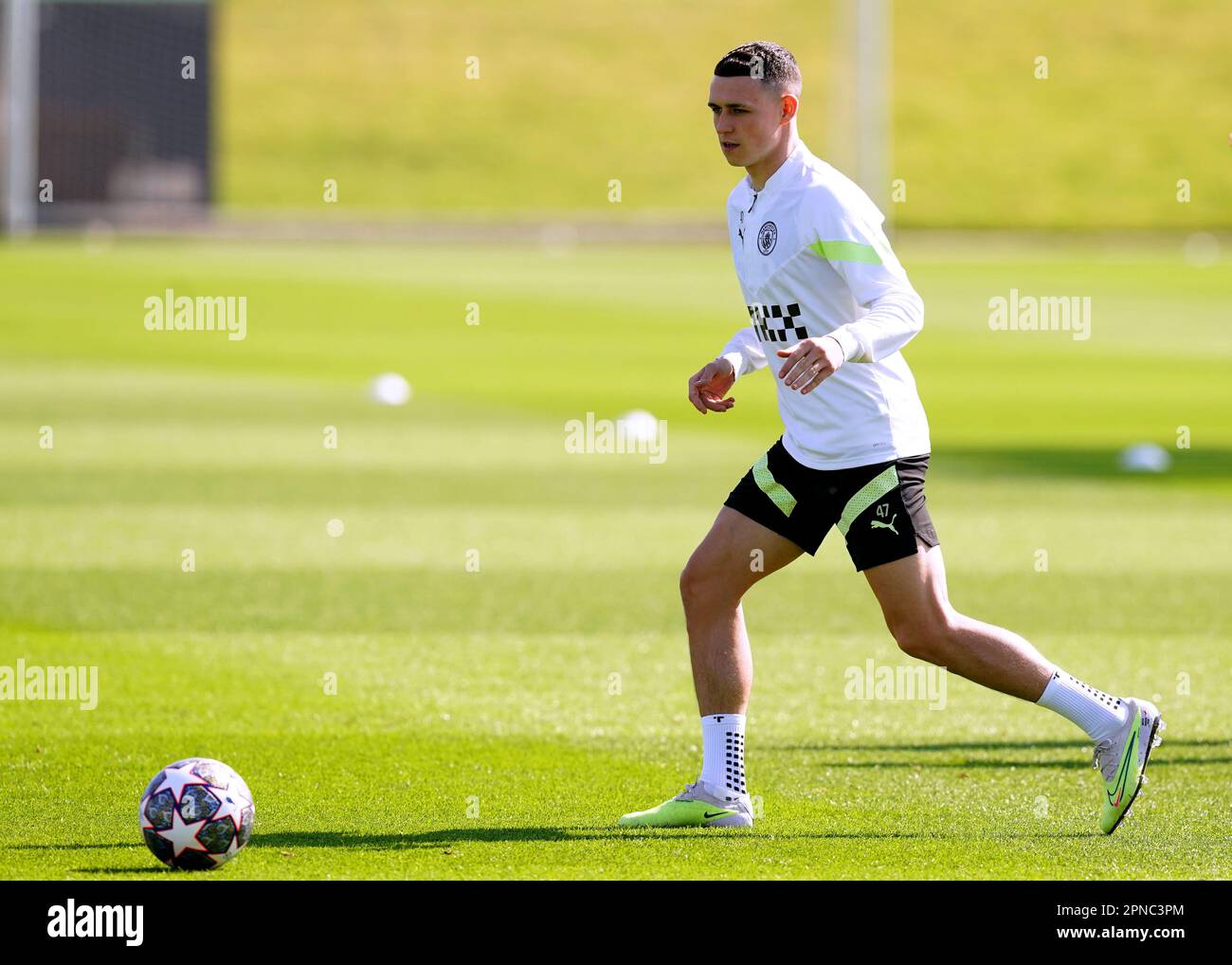 Manchester City's Phil Foden during a training session at the City ...