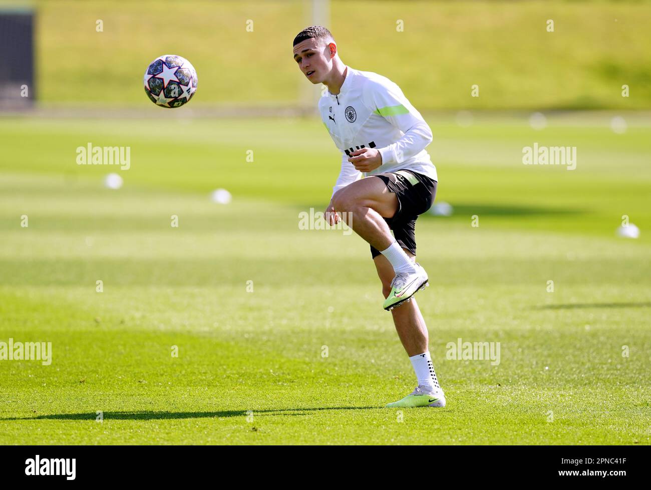 Manchester City's Phil Foden during a training session at the City ...