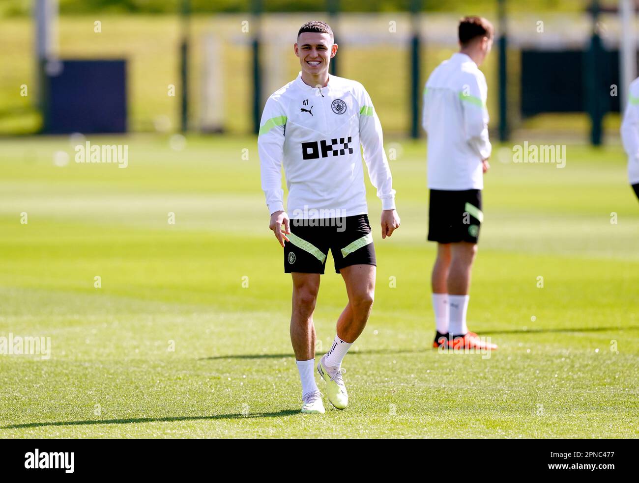 Manchester City's Phil Foden during a training session at the City ...