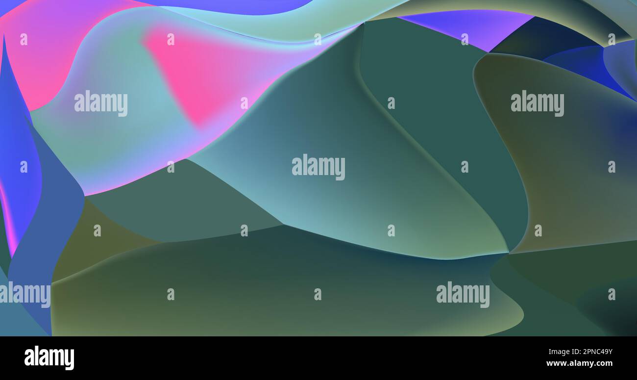 Vector blue neon hologram dreamy background.Minimalist design ...