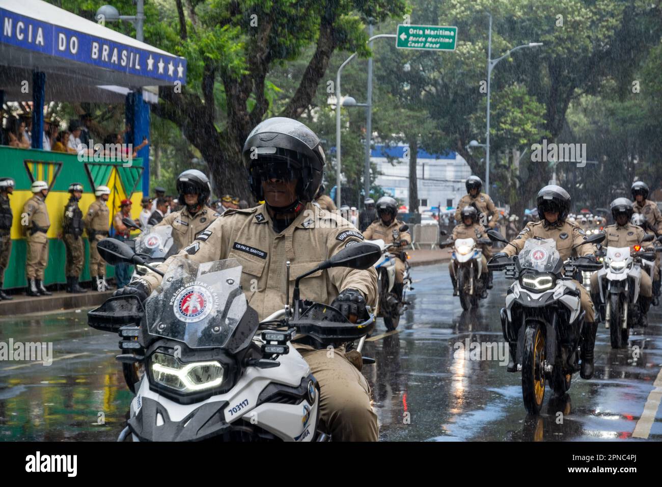 Salvador, Bahia, Brazil - September 07, 2022: Bahia Military Polices ...