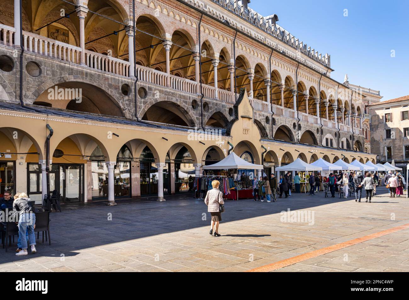 Padua, Italy. April 2023. panoramic view of the Ragione histical palace ...