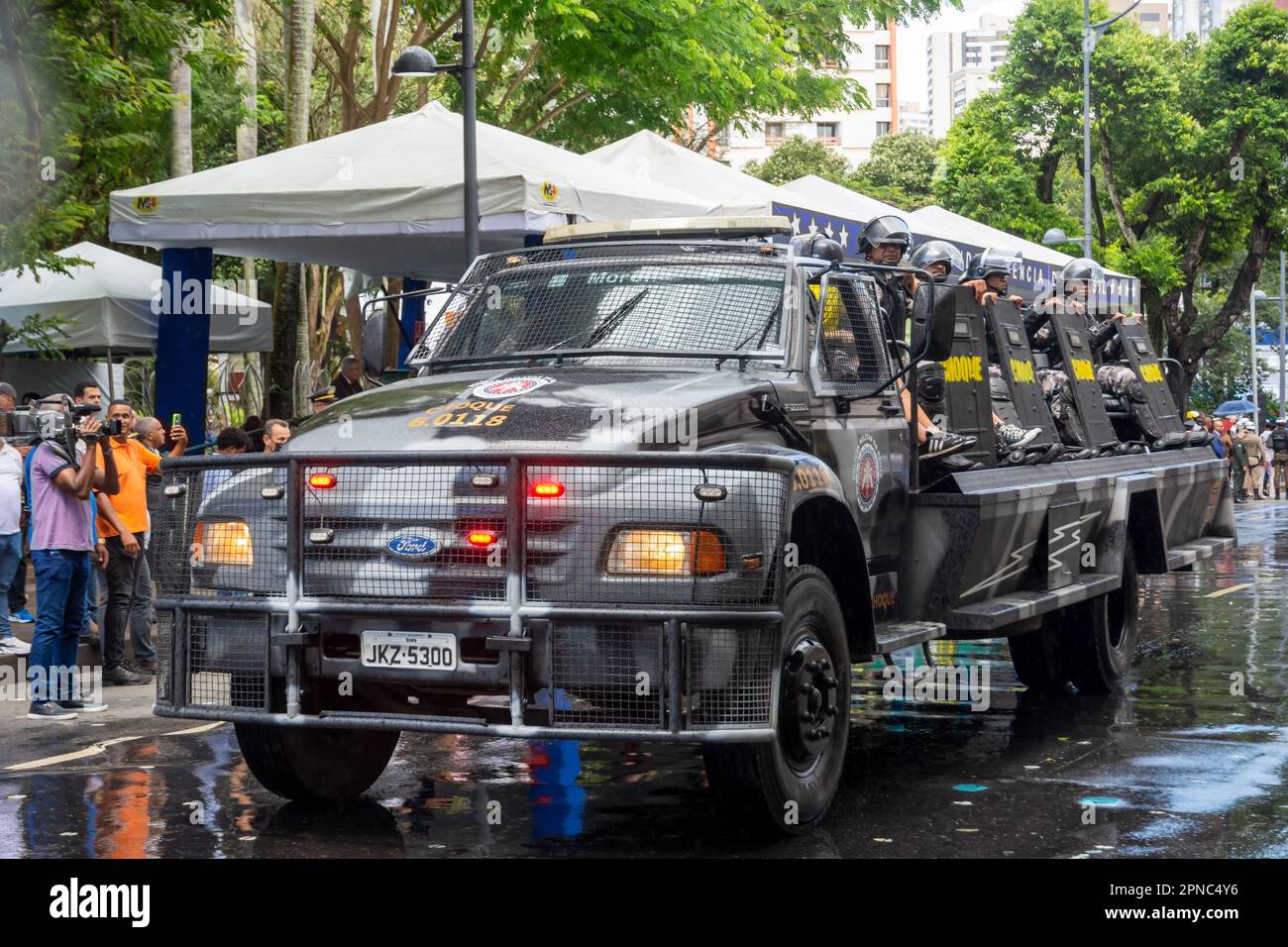 Salvador, Bahia, Brazil - September 07, 2022: Bahia Military Police ...