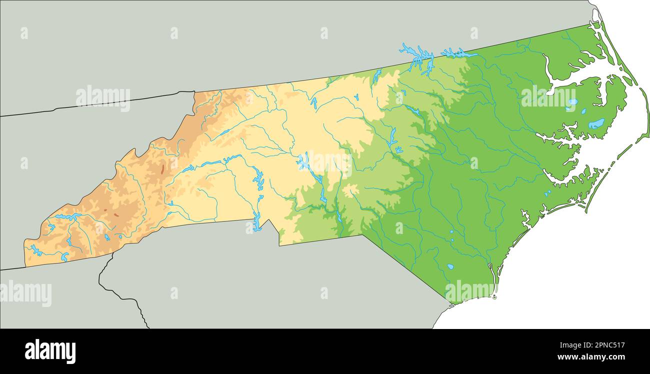 High detailed north carolina Stock Vector Images - Alamy