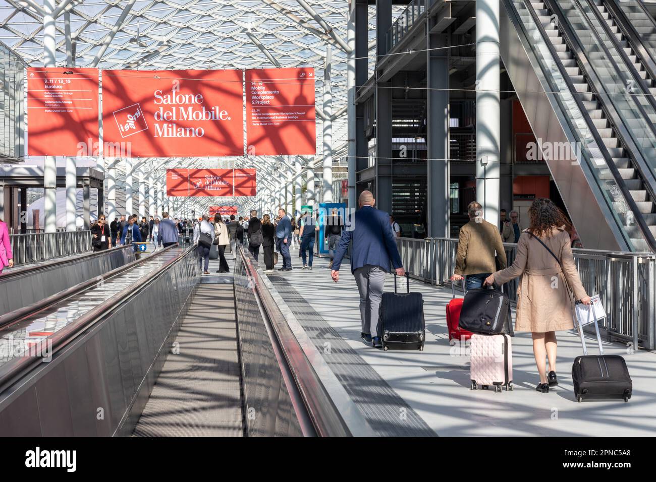 Milan, Italy - april 18 2023 -Salone del Mobile fair Milan design week ...