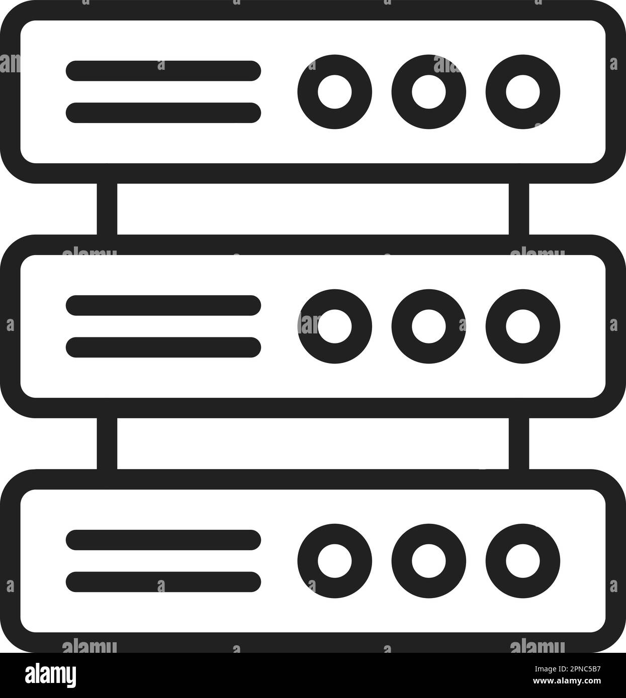 Multiple Servers icon vector image. Suitable for mobile apps, web apps and print media Stock ...