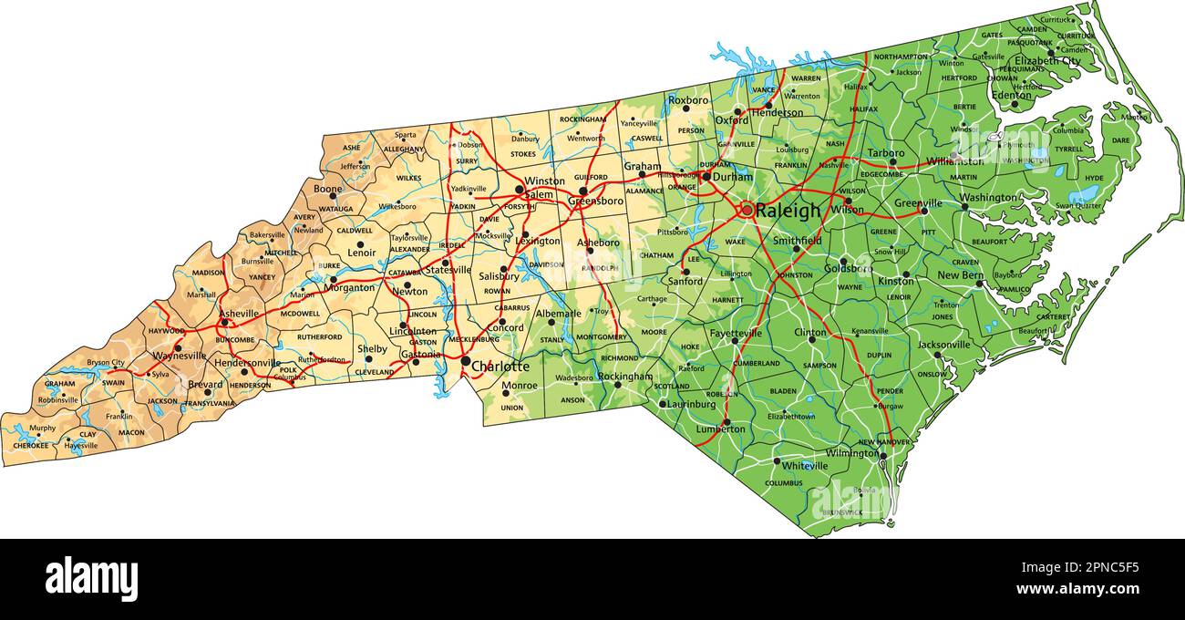 Detailed North Carolina Physical Map With Labeling St - vrogue.co Detailed North Carolina Physical Map With Labeling St - vrogue.co