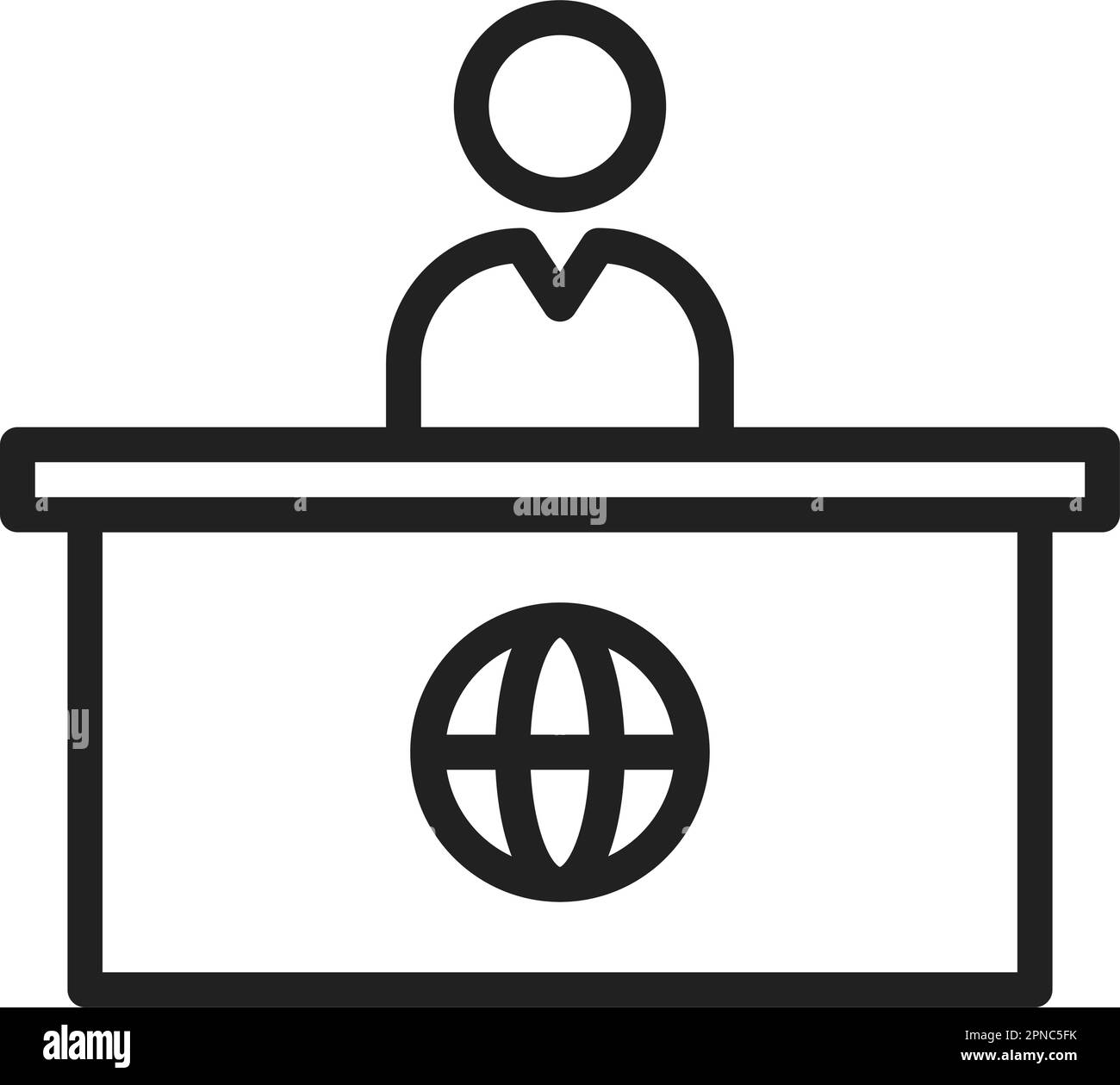 News Desk icon vector image. Suitable for mobile apps, web apps and print media Stock Vector ...