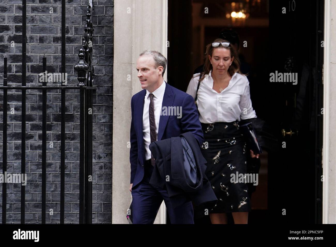 Deputy Prime Minister Dominic Raab leaves 10 Downing Street, London ...