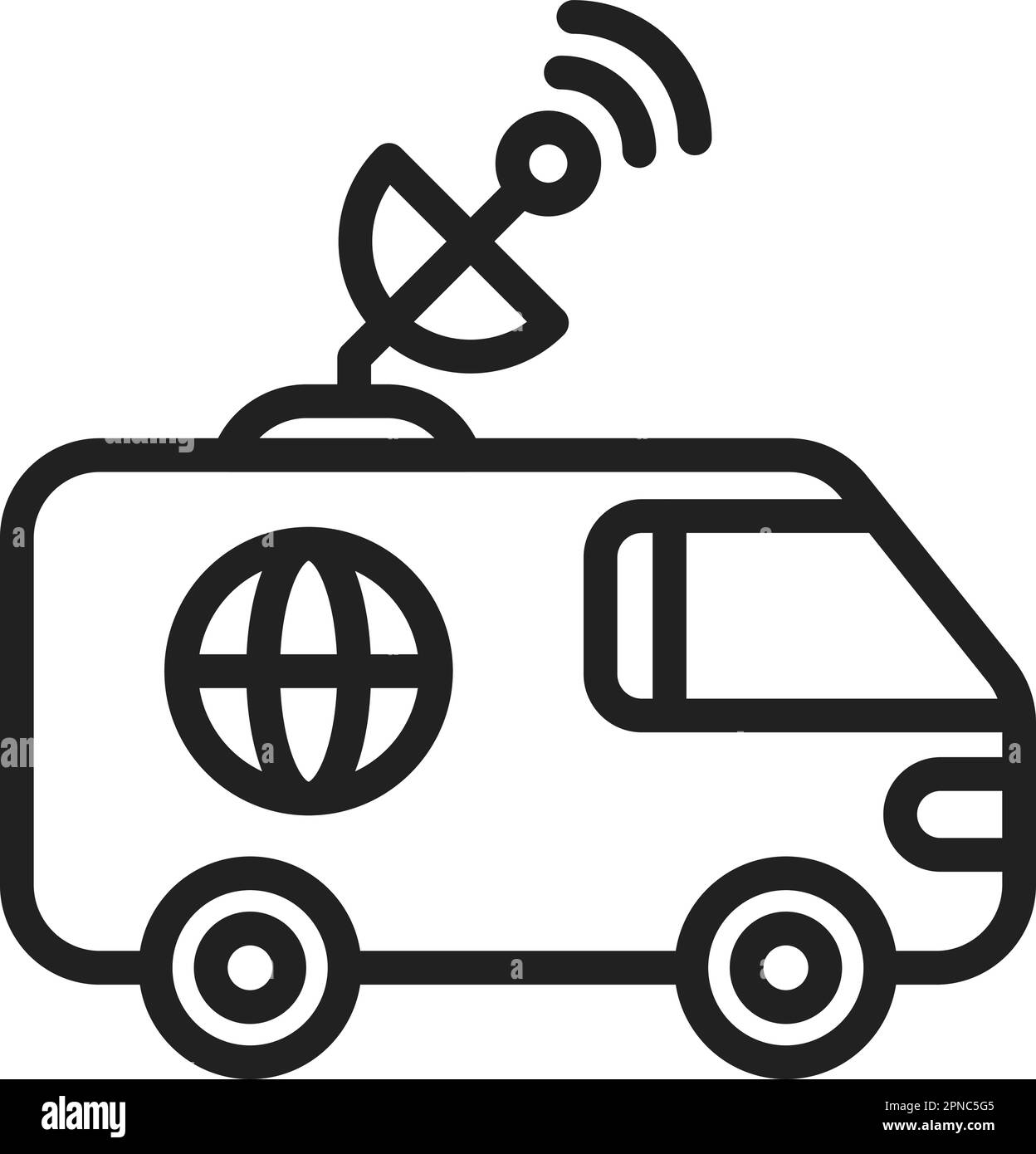 News Van icon vector image. Suitable for mobile apps, web apps and print media Stock Vector ...