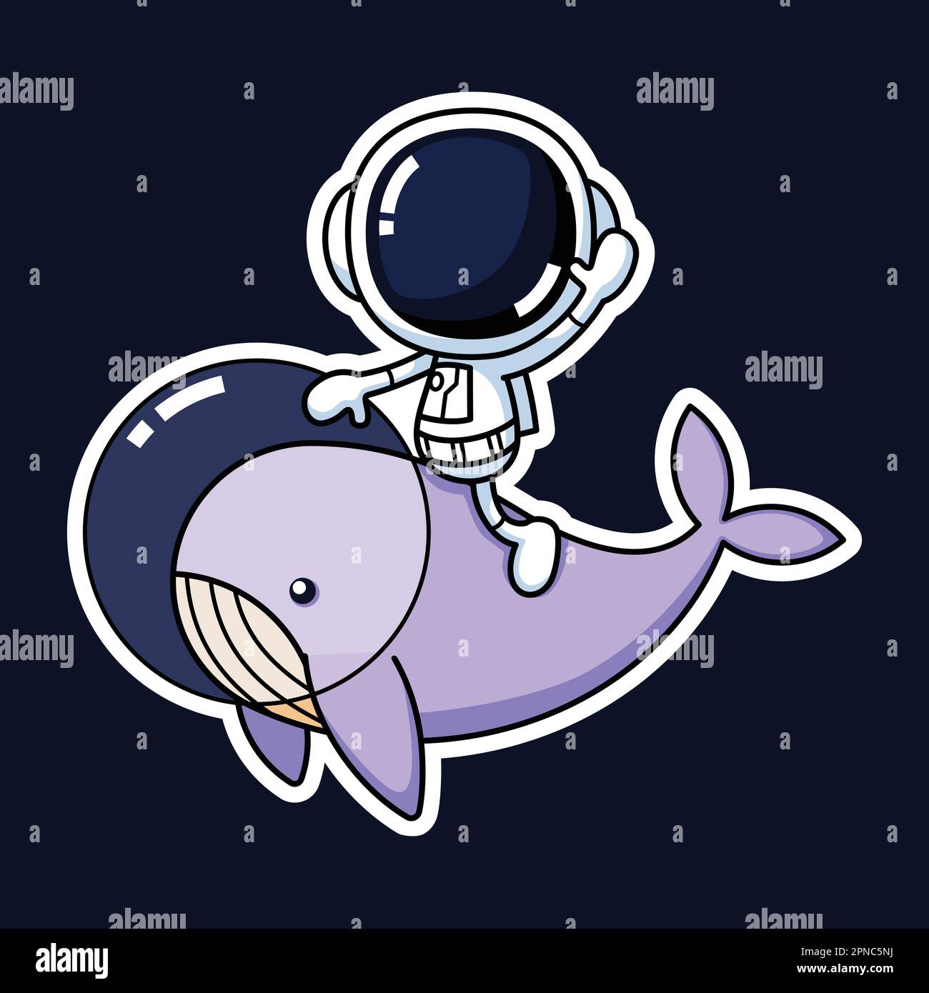 Cute Astronaut Cartoon Character Riding A Whale. Premium Vector Graphic ...