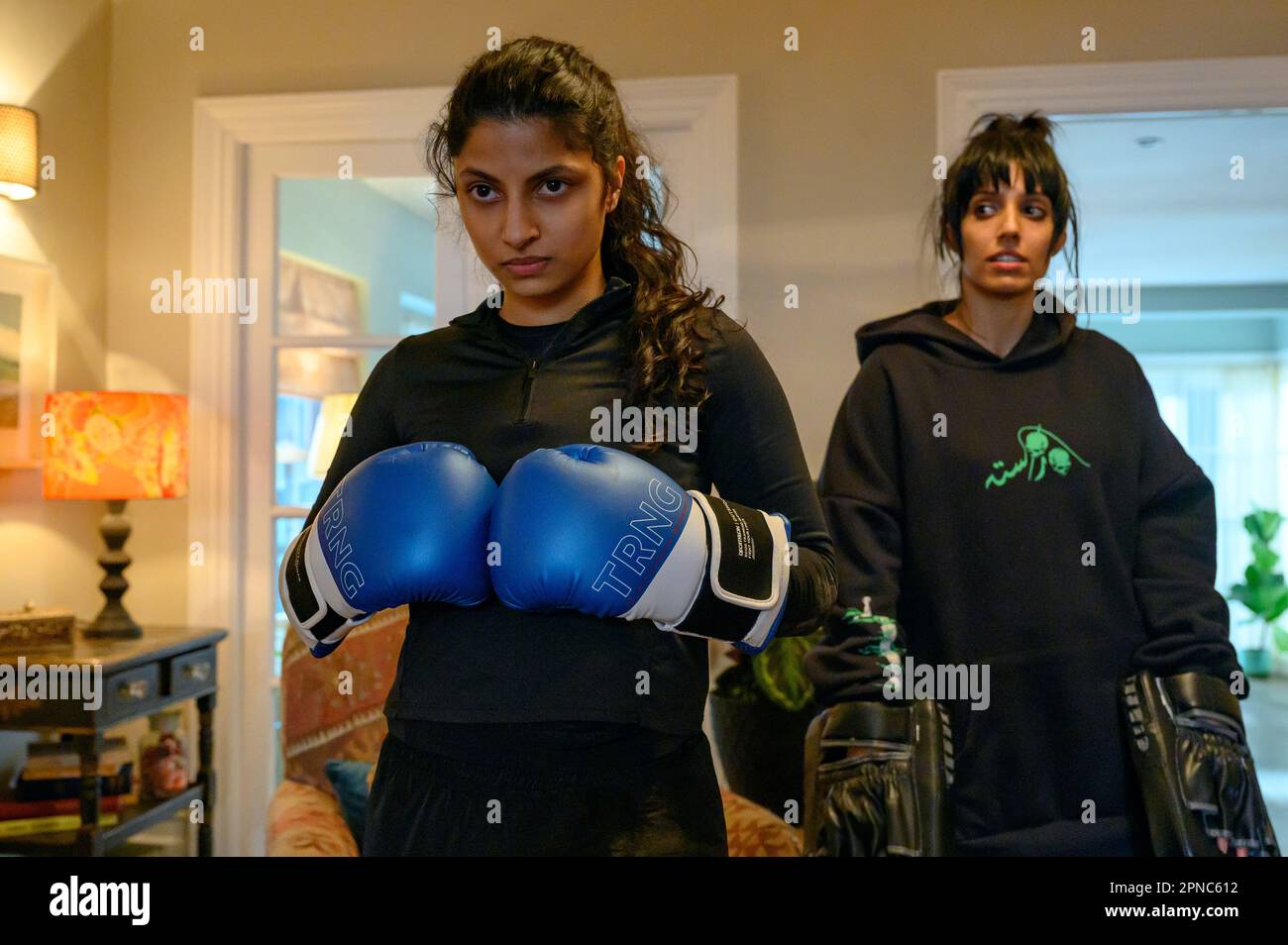 Polite Society movie 2023 Priya Kansara & Ritu Arya Stock Photo - Alamy