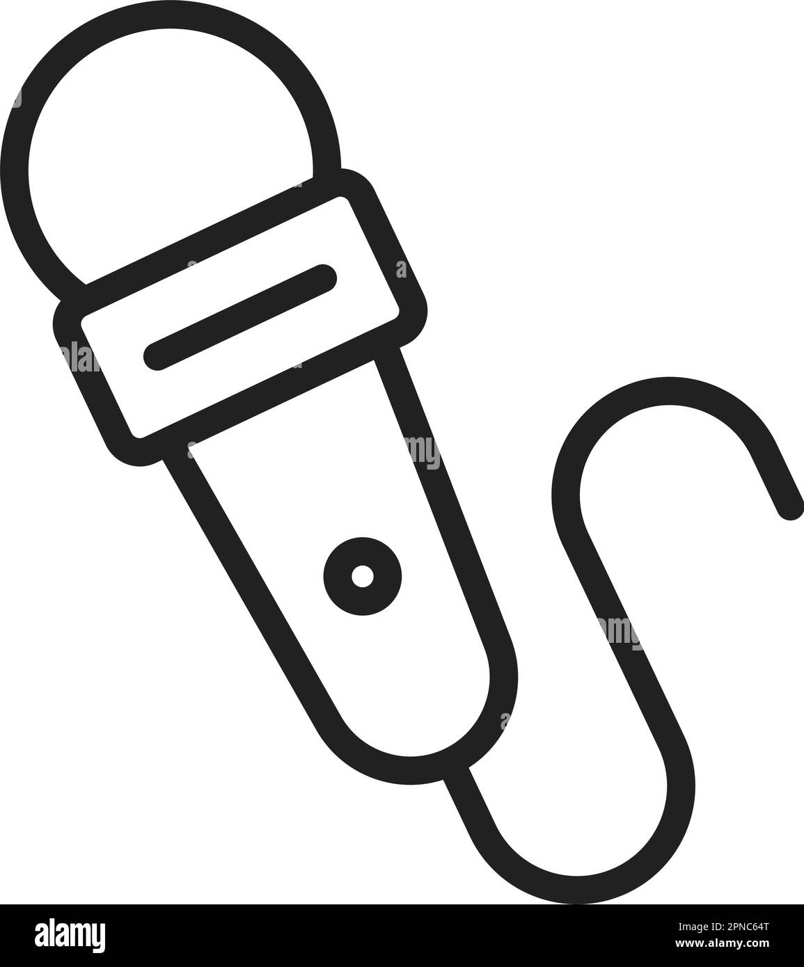 Mic with wire icon vector image. Suitable for mobile apps, web apps and ...