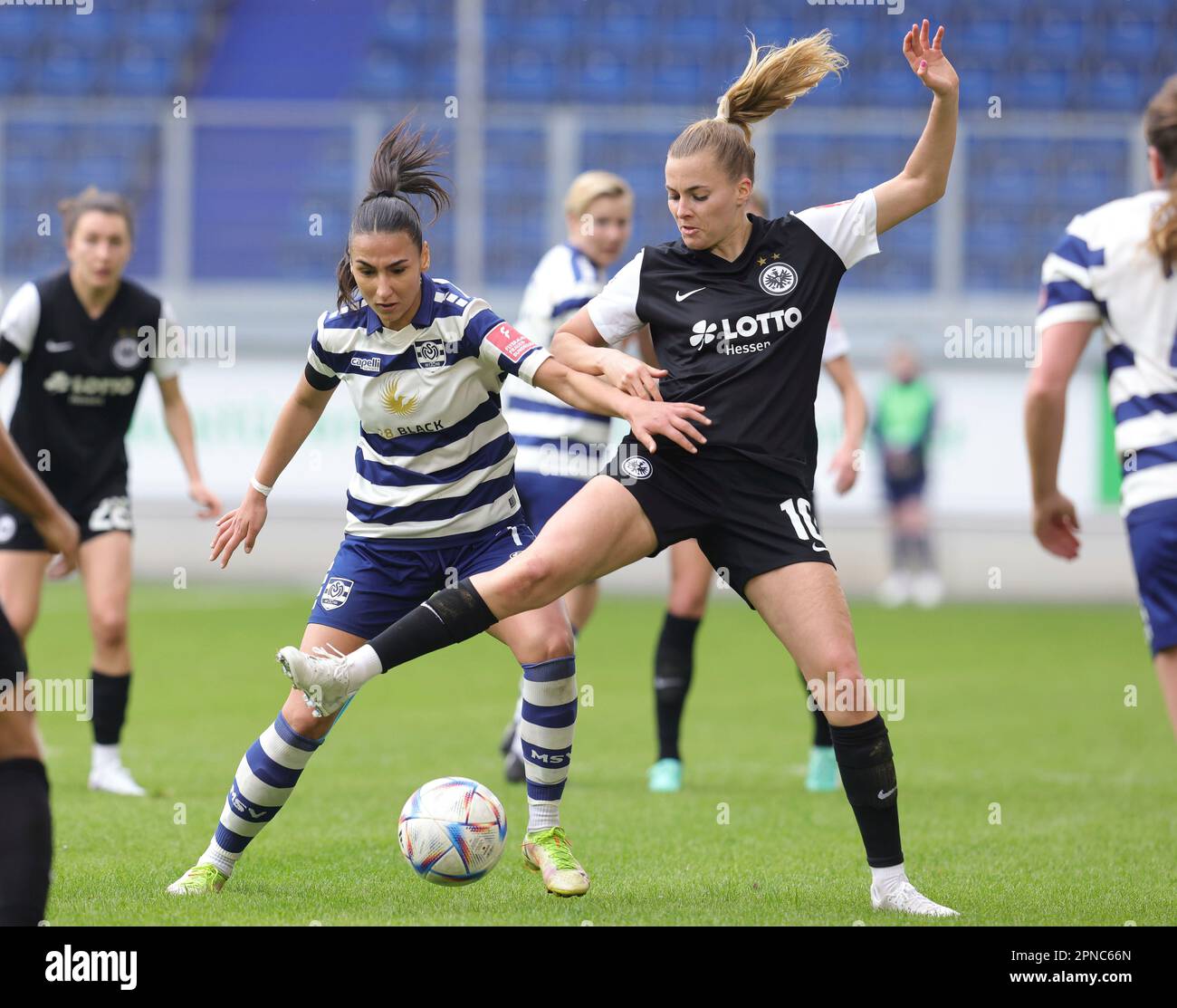 Duisburg, Deutschland. 16th Apr, 2023. firo : 04/16/2023, football ...