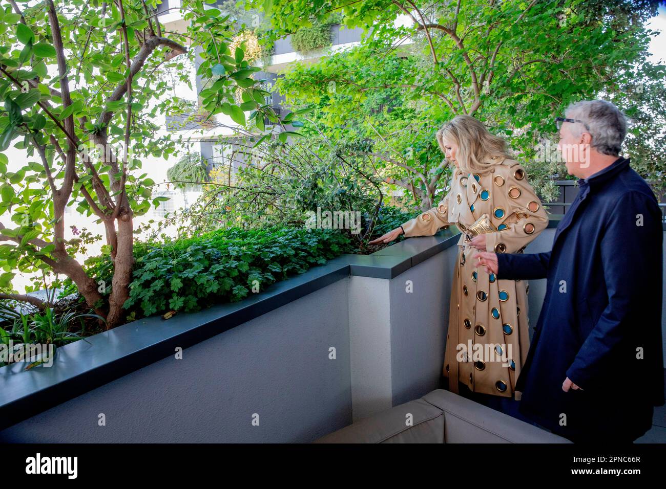 Milan, Italien. 18th Apr, 2023. Queen Maxima of The Netherlands arrives ...