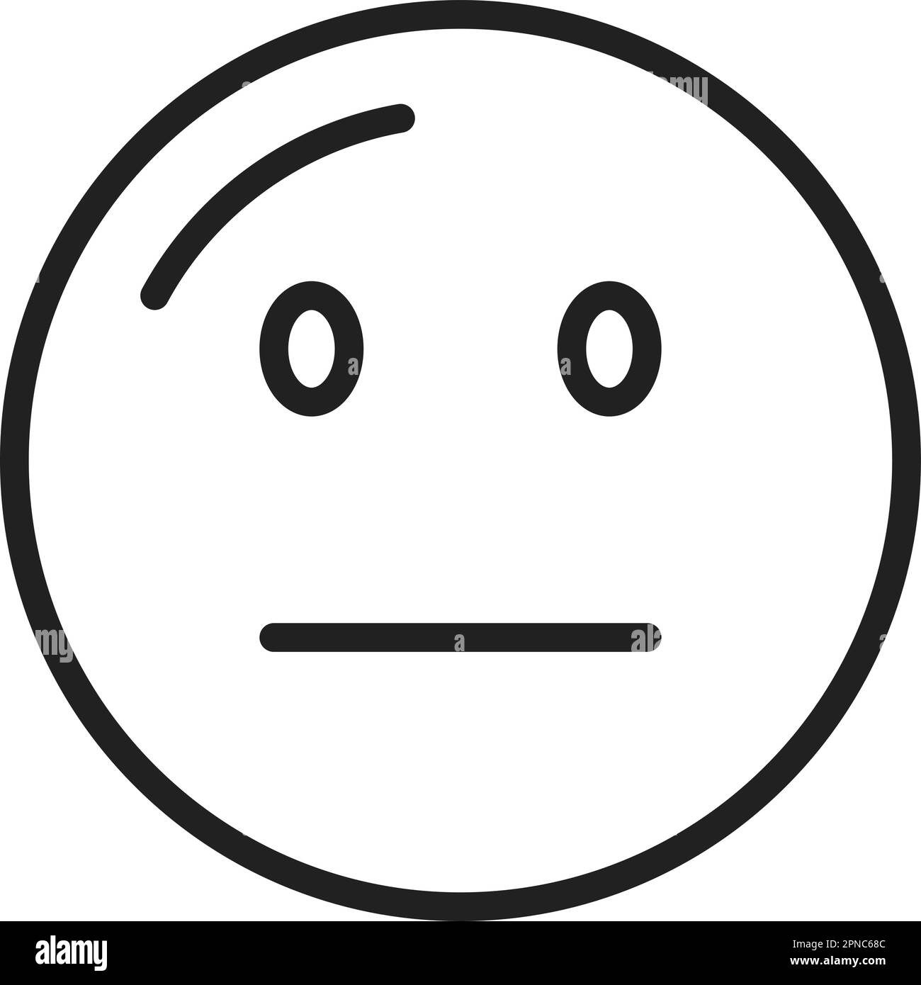 Indifferent emoticon Stock Vector Images - Alamy